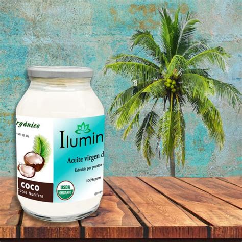 Aceite de coco virgen orgánico 960 ml 32 Oz Djinn Guatemala