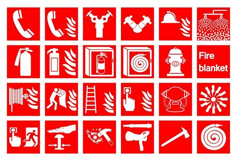 Symbol Emergency Fire Alarm Sign Isolate On White Background Vector