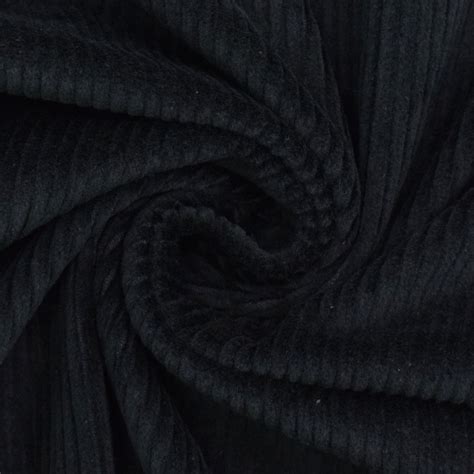 Tissu velours côtelé stretch Susi noir Tissus Hemmers