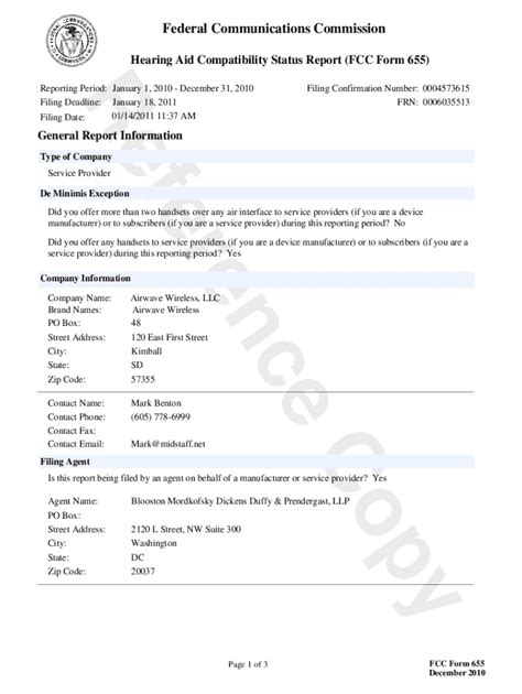 Fillable Online Wireless Fcc Reference Copy Wireless Fcc Gov Fax