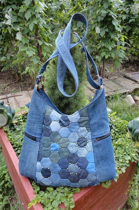 Bolsa de calça jeans Ideias e molde para imprimir Ver e Fazer