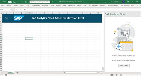 Sap Analytics Cloud Planning With Microsoft Excel Sap Community