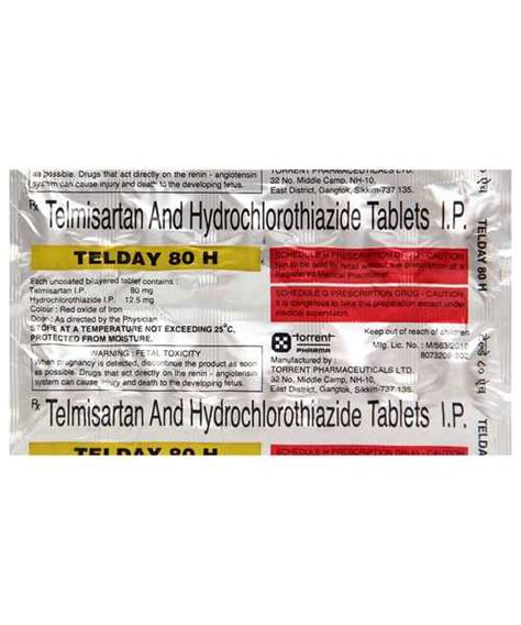 Telday H 80 Tablet Jeevandip