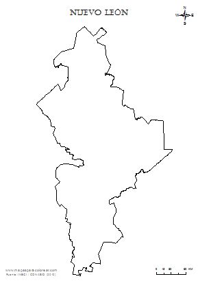 Mapas De Nuevo Le N Para Colorear
