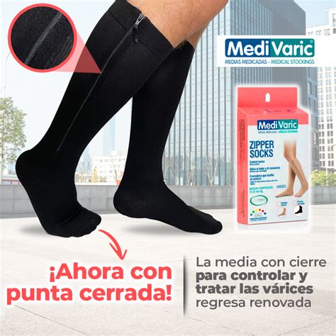 Media Rodilla Cremallera Dedos Cerrados Mmhg Venoestil Sas