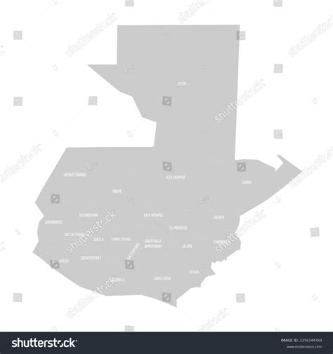 Guatemala Political Map Administrative Divisions Stock Vector Royalty