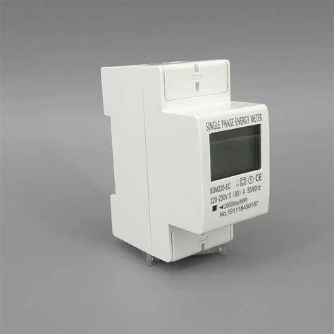 Compteur d Energie Numérique Monophasé deux fils 80A rail Din Maroc