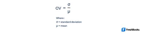 coefficient of variation cv definition formula and example