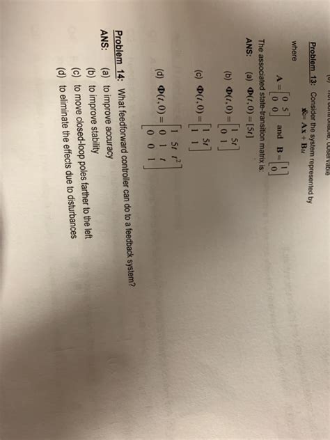 Solved Problem Consider The System Represented By Ax Chegg