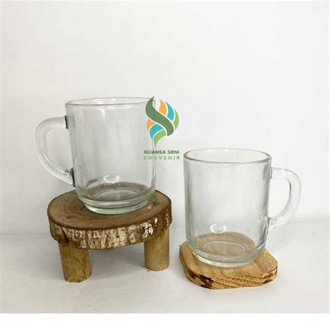 Jual Souvenir Gelas Minum Gelas CG Polos Cangkir Kopi Mug Kaca Polos 72
