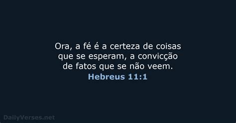 10 de outubro de 2023 Versículo da Bíblia do dia ARA Hebreus 11 1
