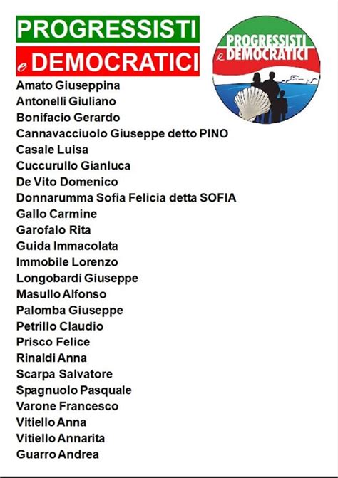 Torre Annunziata Al Voto I 24 Candidati Dei Democratici E Progressisti