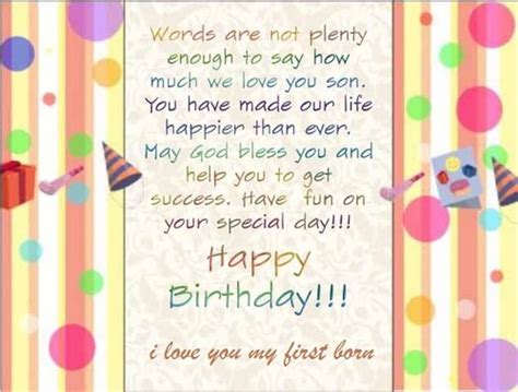 Happy Birthday To My First Born Son WishesGreeting