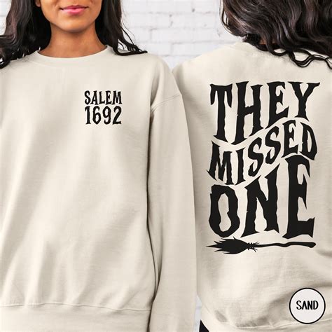 1692 They Missed One Sweatshirt Retro Halloween Salem Witch Sweater