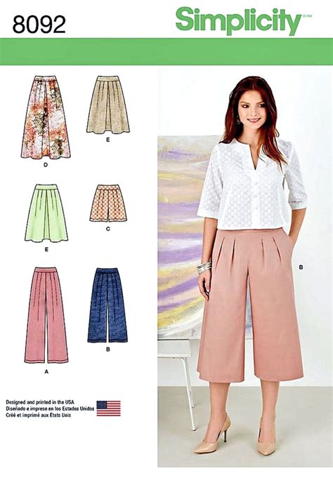 Sewing Pattern Women S Wide Leg Pants Pattern Culottes Etsy Wide