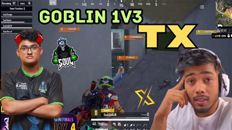 GOBLIN 1V3 TX Scout Shocked Bgmi Soul Scout YouTube