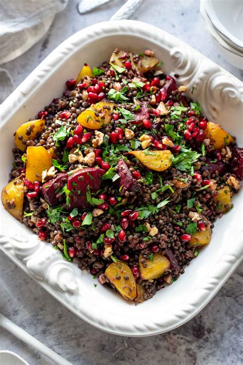 Rote Bete Linsensalat Mit Dijon Balsamico Vinaigrette Elle Republic