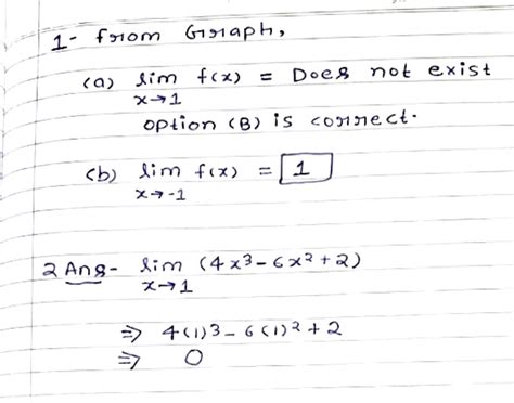 [solved] use the given graph to find the value of the indicated limits ay course hero