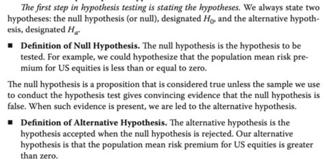 hypothesis testing flashcards quizlet