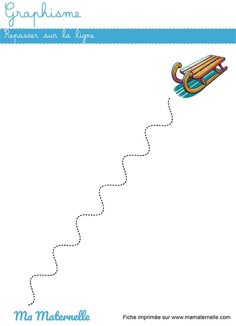 Graphisme Repasser Sur La Ligne Ma Maternelle