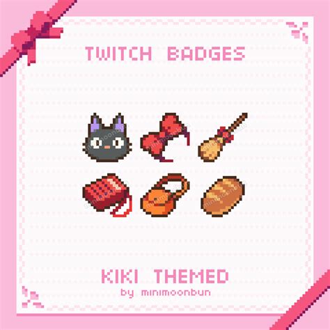Kiki Badges Cute Pixel Art Twitch Sub Bit Badges Minimoonbun S Ko