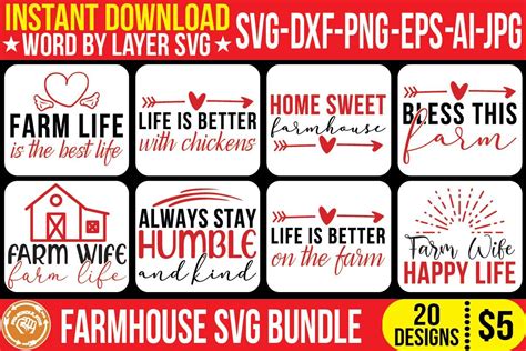 Farmhouse SVG Bundle Bundle Creative Fabrica