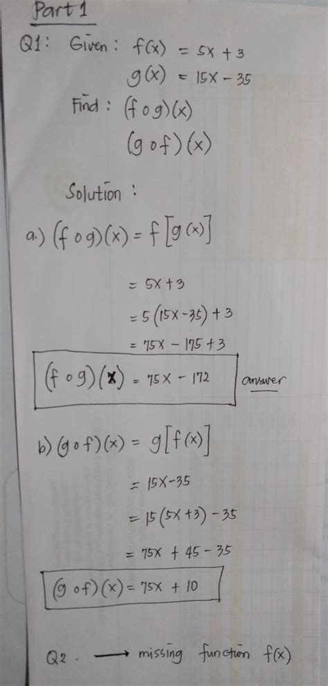 [solved] q1 compute the composite functions fog x and gof x what course hero