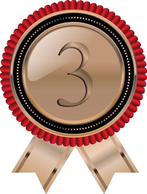 Medal Badge Gold Silver Bronze Place Png Transparent Onlygfx