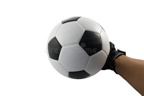 Portero Que Coge La Bola Imagen De Archivo Imagen De Excepto