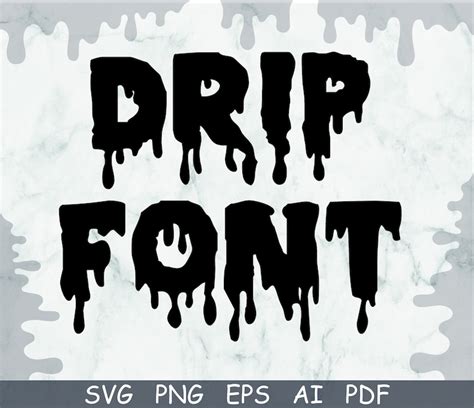 Dripping Font SVG Dripping Alphabet Cut Files Svg File For Cricut