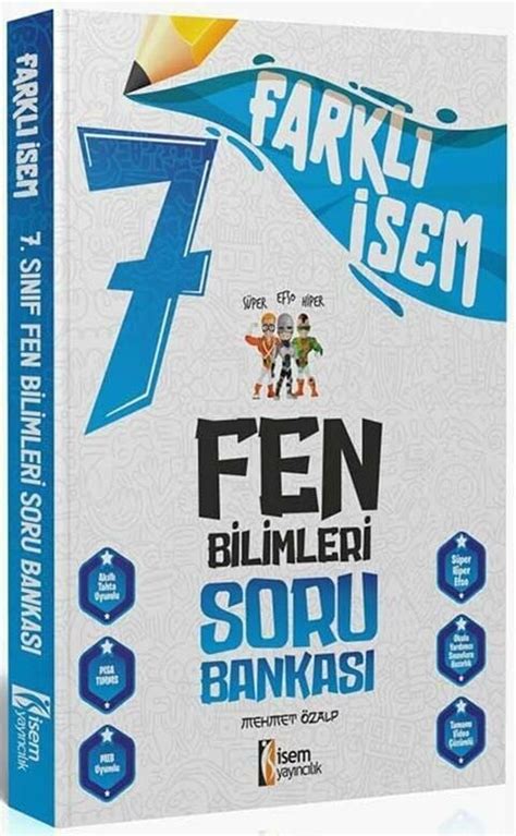 İsem Yayınları 7 Sınıf Farklı İsem Fen Bilimleri Soru Bankası