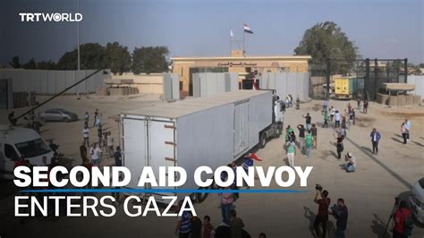 Second Aid Convoy Enters Gaza YouTube