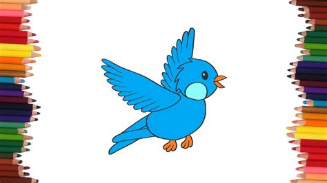 Como dibujar un pajaro volando Cómo dibujar Animales para niños YouTube