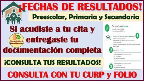Si acudiste a tu cita y entregaste documentación YA HAY FECHAS DE