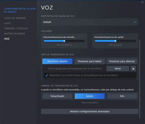 Cómo configurar el micrófono para hablar con tus amigos por Steam