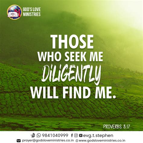 Proverbs 8 17 God S Love Ministries Today S Promise