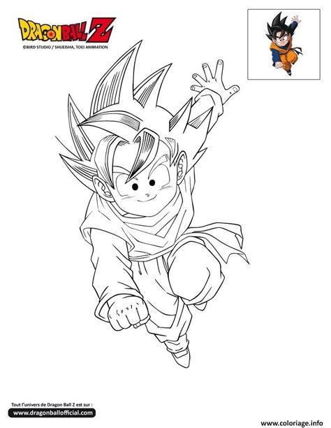 Coloriage Dbz Goten Dragon Ball Z Officiel Jecolorie