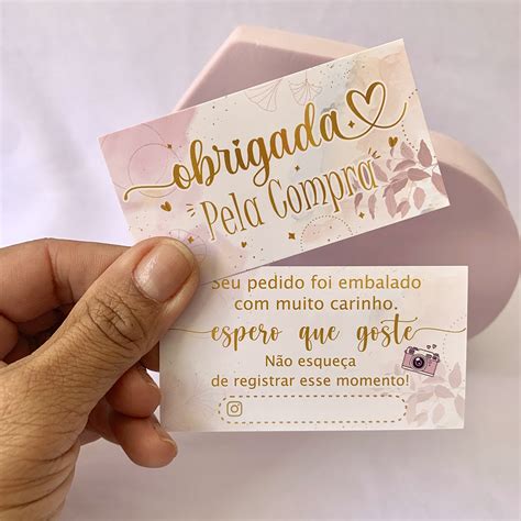 Cartão De Agradecimento Obrigada Pela Compra Arte a Dois