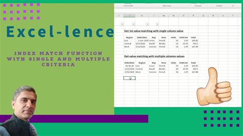 Excel Lence Use Of Index Match Functions With Single And Multiple
