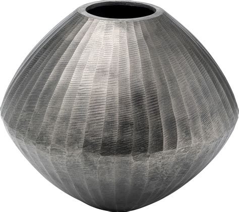 Dekoratyvinė vaza Sacramento Carving Silver 30cm KARE