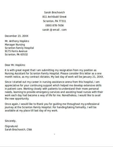 Nurse Resignation Letter 16 Examples Word Google Docs How To