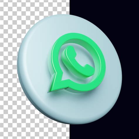Círculo 3d logotipo do whatsapp PSD Premium