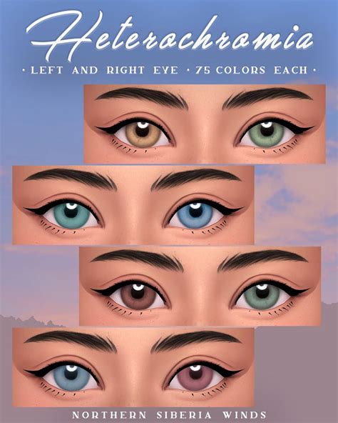 Heterochromic Eyes Northern Siberia Winds Sims 4 Cc Eyes Sims Sims 4