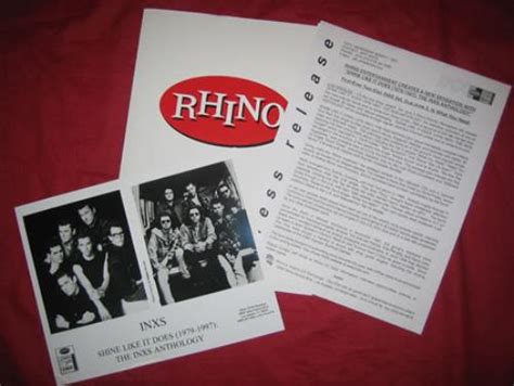 Inxs Shine Like It Does 1979 1997 The INXS Anthology US Promo Media