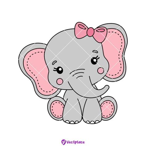 Cute Baby Elephant Svg Cut File Cricut Png Vector Vectplace