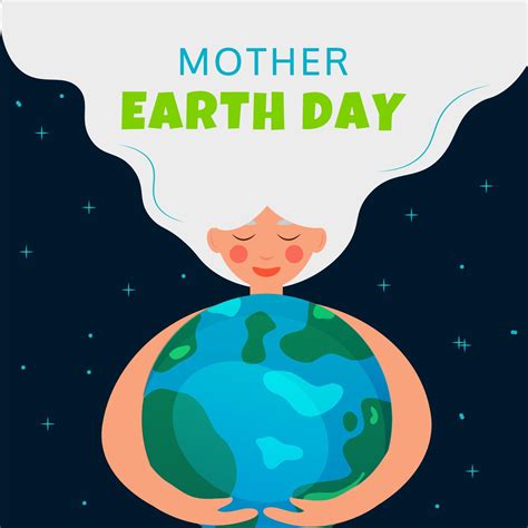 Happy Earth Day Banner With Women Illustration Of A Happy Earth Day