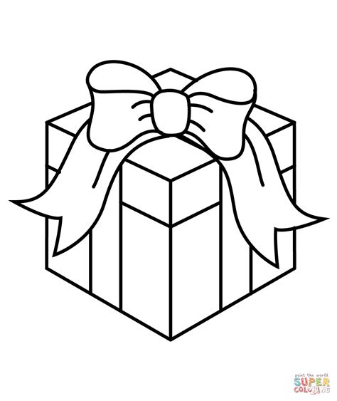 Christmas Present Coloring Page Free Printable Coloring Pages