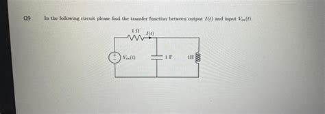 Solved In The Following Circuit Please Find The Transfer Chegg