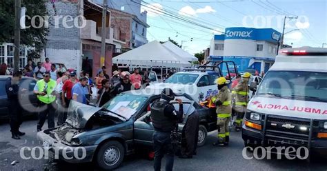 Choque múltiple en La Ganadera de Irapuato deja seis personas heridas