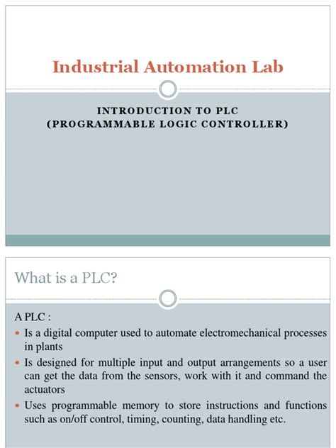 an introduction to programmable logic controllers plcs understanding the basics of plc
